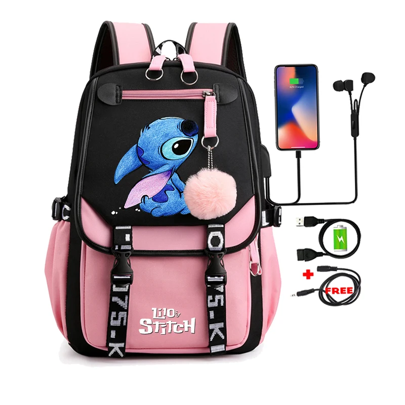 Disney-Lilo-Stitch-Backpack-for-Girl-Anime-School-Bag-for-Teenager ...