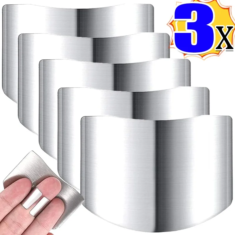 1-3PCS-Stainless-Steel-Finger-Protector-Adjustable-Anti-cut-Finger ...
