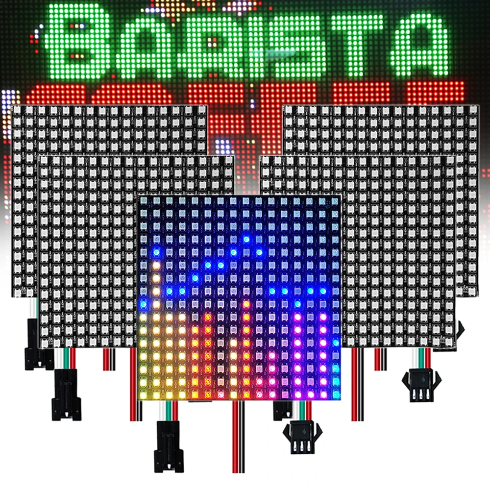 Painel-Digital-Flex-vel-LED-RGB-WS2812B-5050-M-dulo-Endere-vel ...