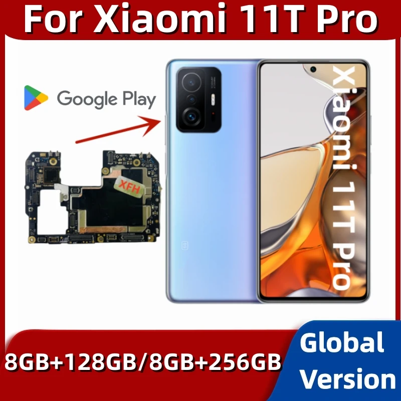 Original Unlocked 128GB 256GB Motherboard For Xiaomi Mi 11T Pro 11Tpro 5G Mainboard Main ...