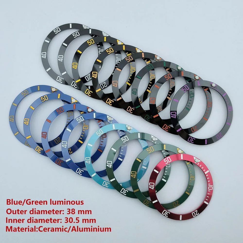 38mm-ceramic-aluminium-insert-bezel-watch-green-blue-luminous-bezel-is ...