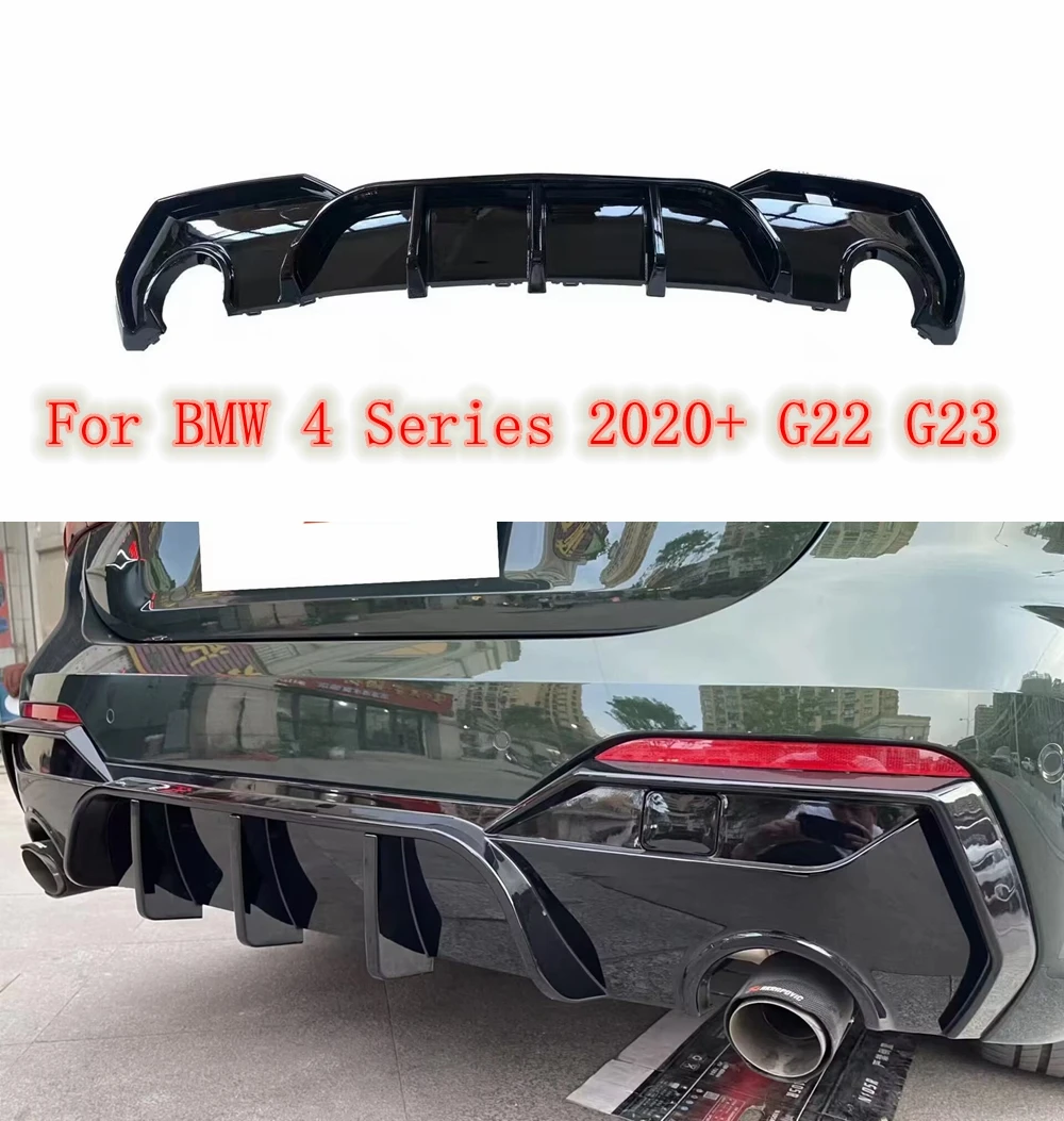 Rear Bumper Back Diffuser Led Rear Lip Tail Lip Spoiler For Bmw 4 ...