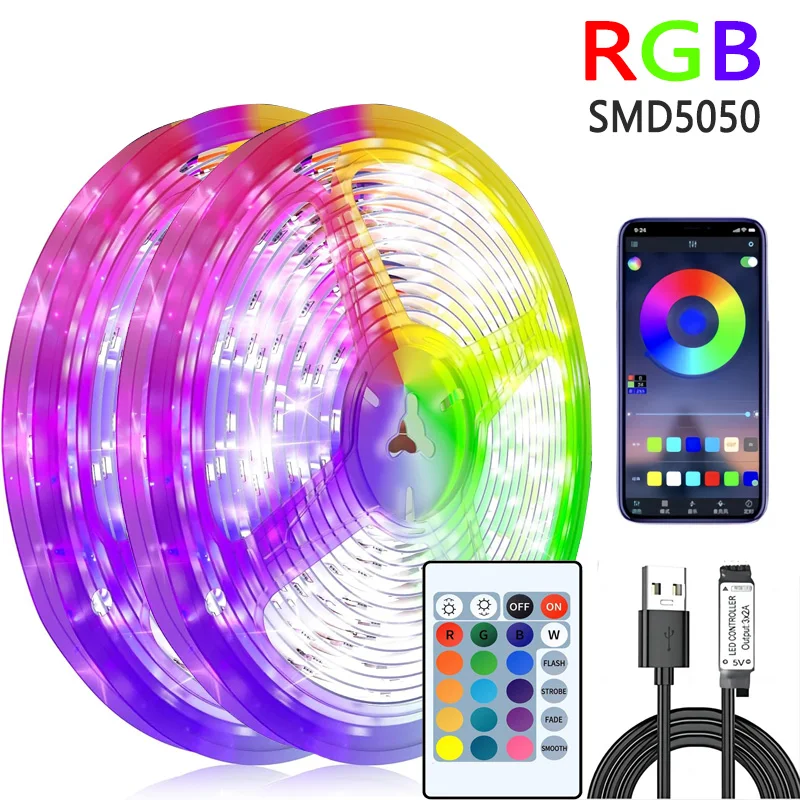 LED-Strip-1-10M-Bluetooth-APP-Control-24Key-Infraed-Can-be-remotely ...