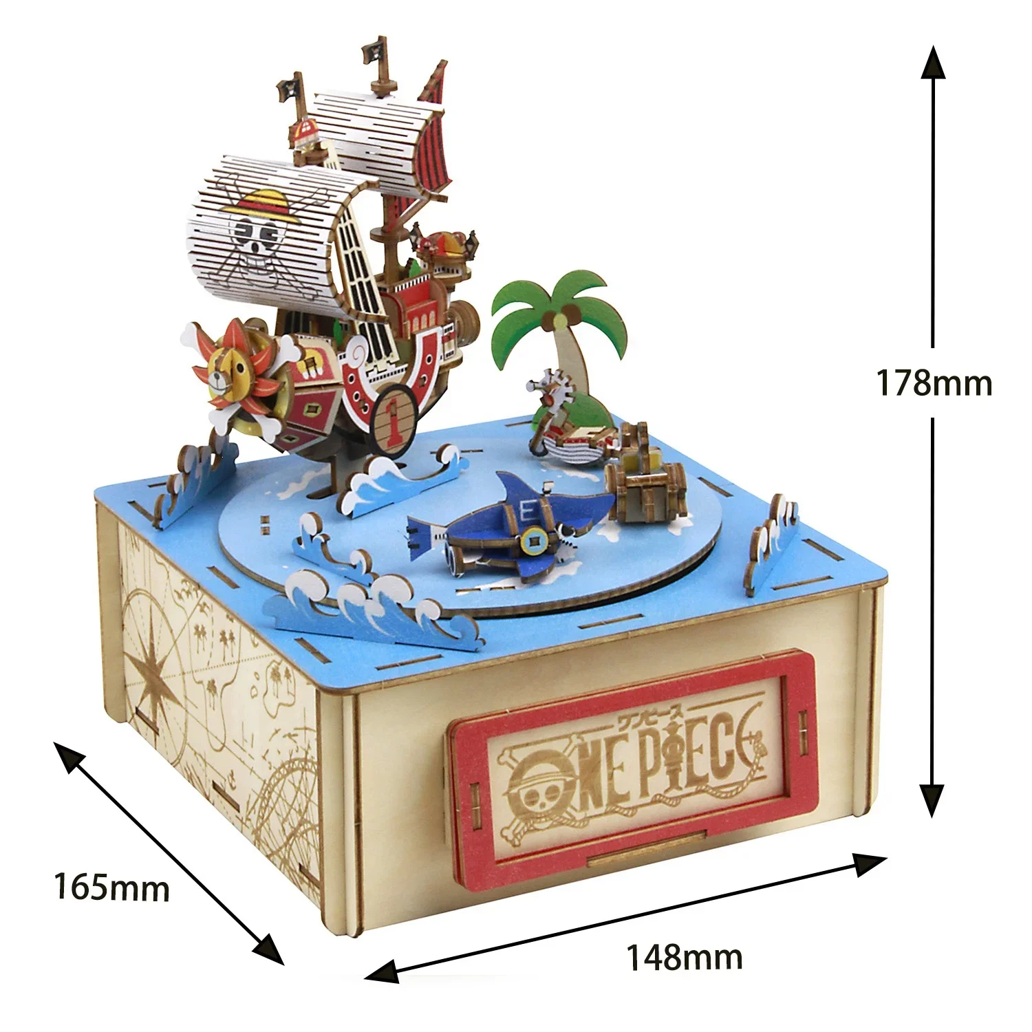 Official-Licensed-One-Piece-wood-craft-music-boxes-3D-puzzle-toywooden ...