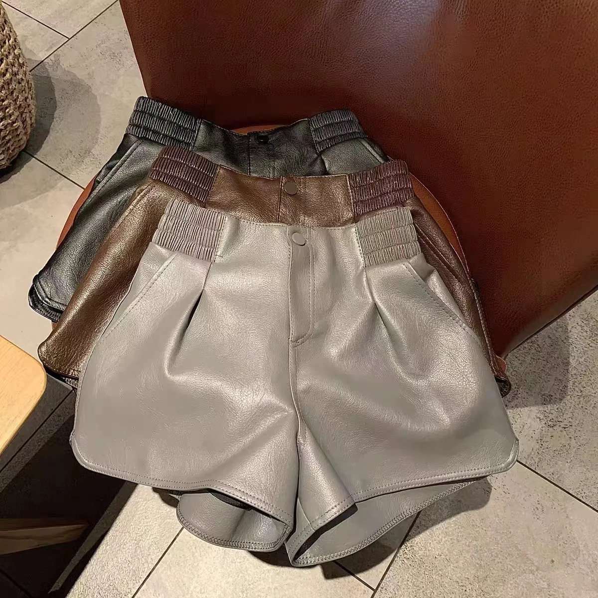 Girls-PU-Shorts-Baby-Fashion-Cool-Short-Pants-2022-Children-3-4-6-8-10 ...