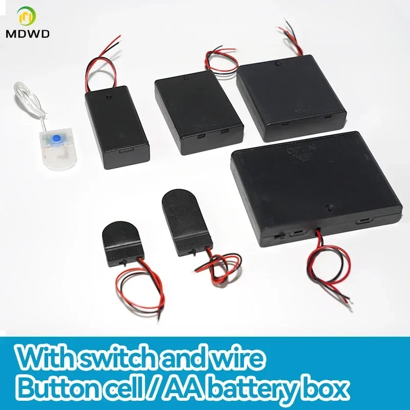 Battery Holder 3v 6v Button Coin Cell Battery Case with Switch Tools ...