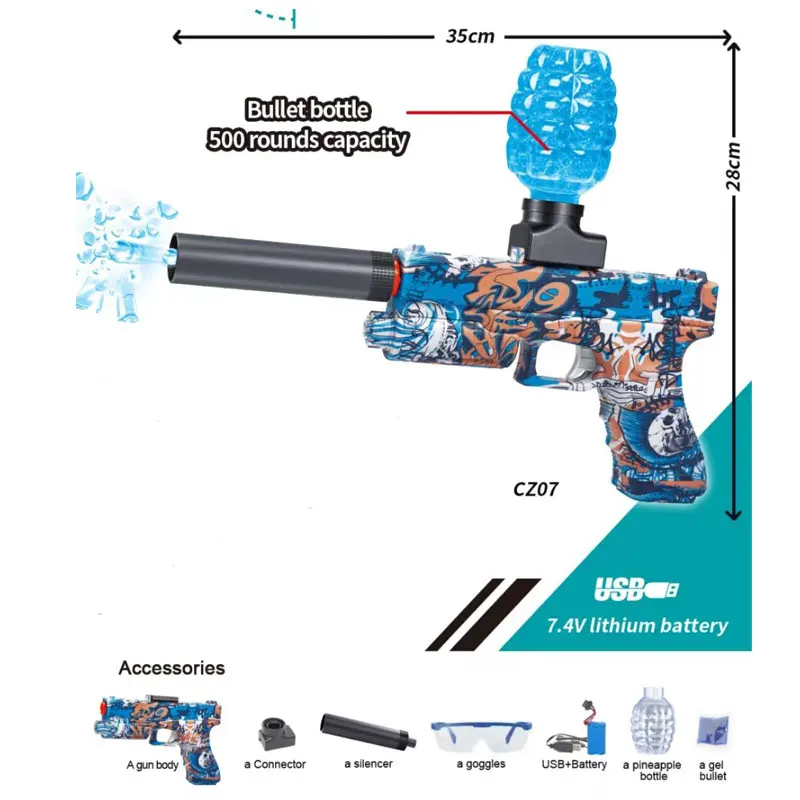 Hydrogel-Glock-Toy-Guns-Electric-Splatter-Ball-Blasters-Water-Gel ...