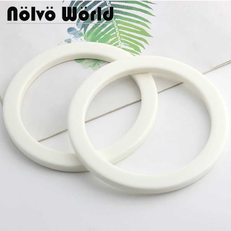 4-10pcs-12cm-New-Hot-Sale-Simple-Solid-Color-White-Plastic-Thick-Flat ...
