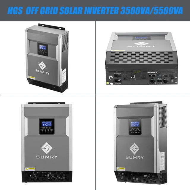 SUMRY 5.5KW 48VDC Hybrid Solar Inverter AC220V MPPT Charger 110A PV ...