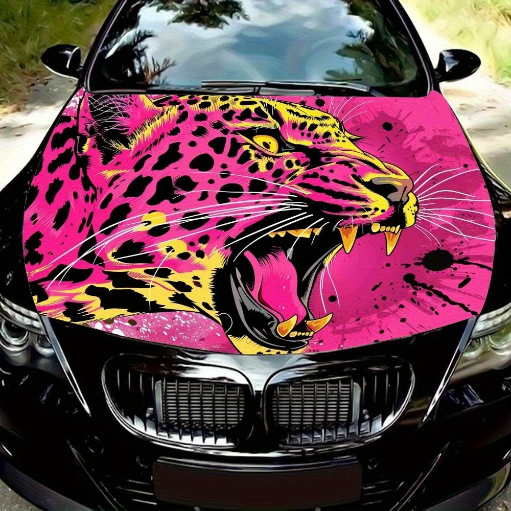 Roaring Leopard Sticker For Car Hood - High Quality Heat Resistant ...