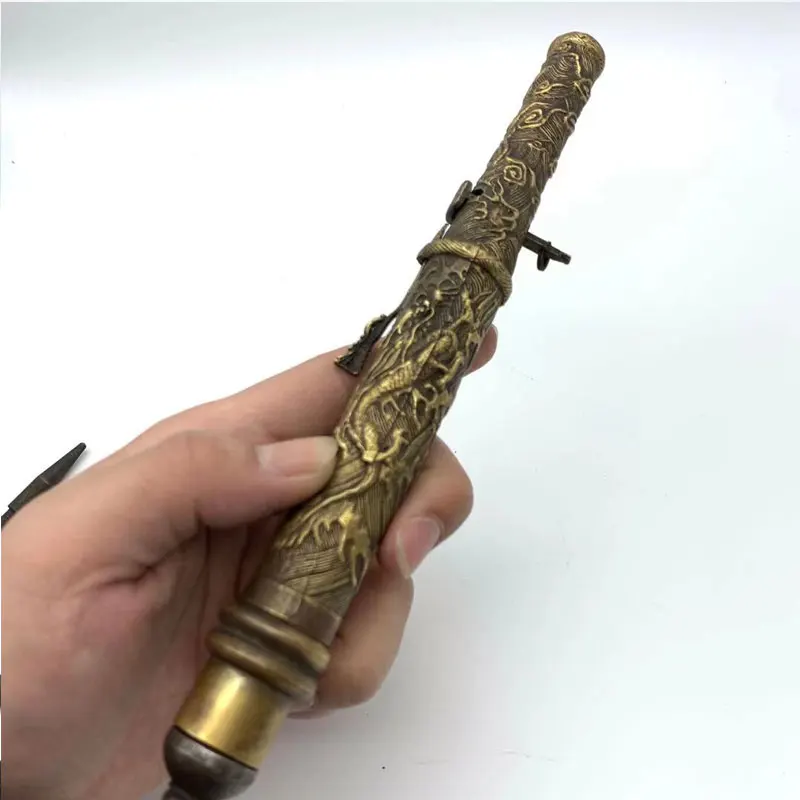 Ancient China Cold Weapon Collection Antiques Brass Dragon Sleeve Arrow ...