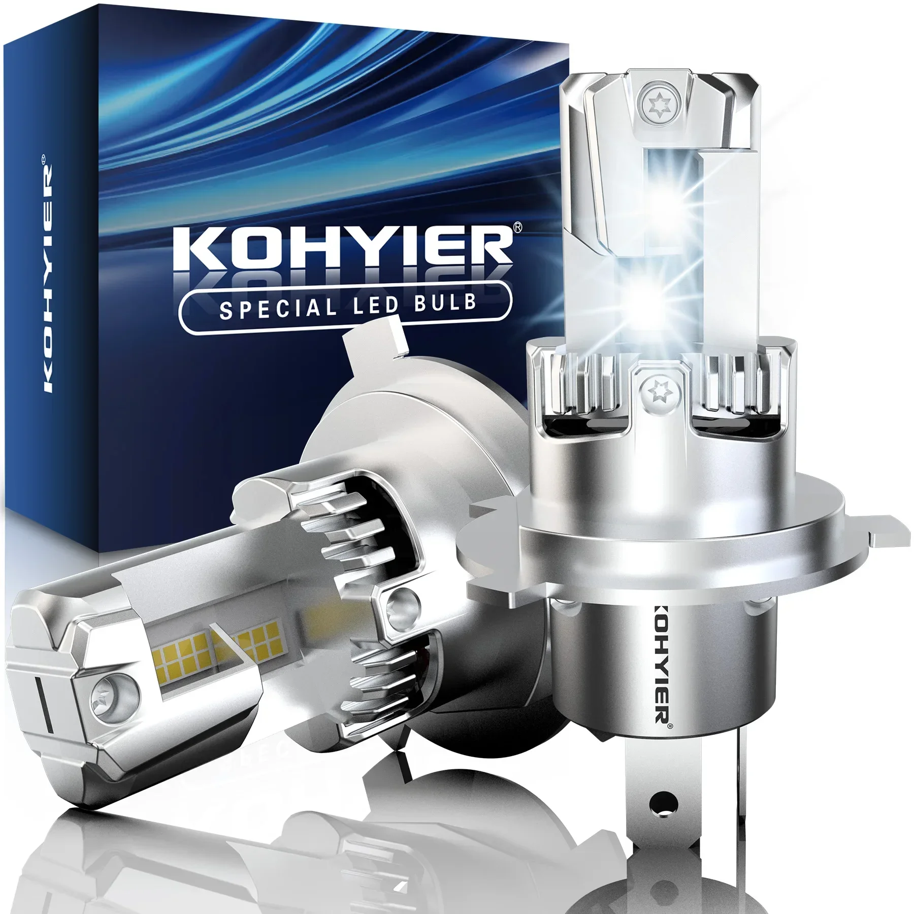 Faro-LED-Turbo-H4-para-coche-l-mpara-antiniebla-de-haz-Alto-y-Bajo-para ...