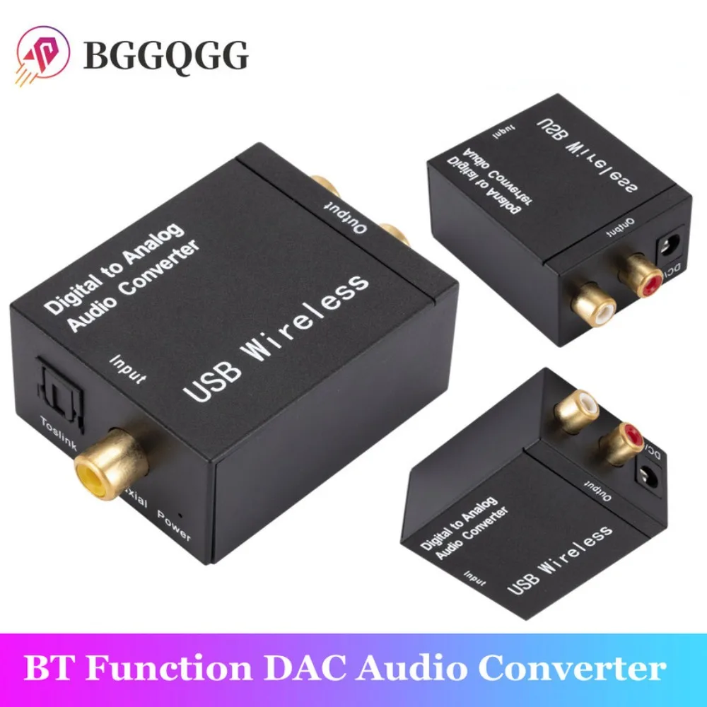Digital to Analog Audio Converter Support Bluetooth Optical Fiber ...