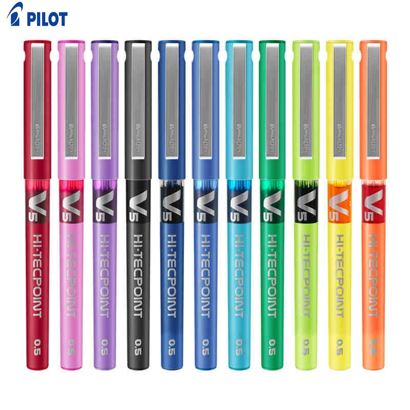 Pilot-V5-Hi-Tecpoint-Liquid-Ink-Rollerball-Pen-0-5mm-Tip-0-3mm-Line ...