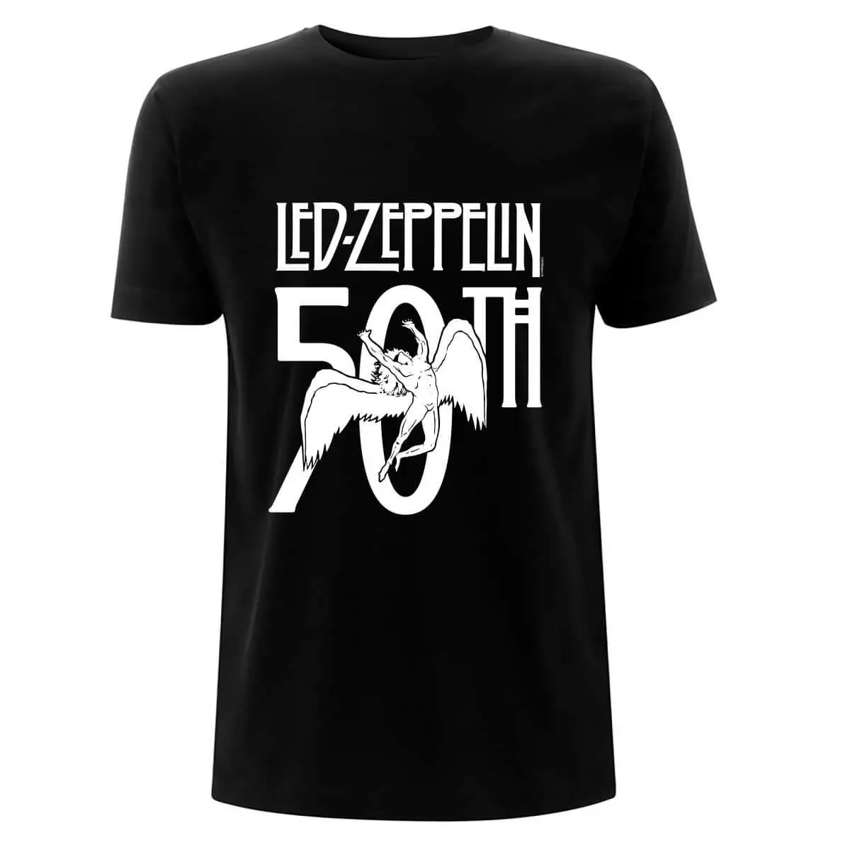 Led Zeppelin 50th Anniversary Classic Angel Graphic T-Shirt – Hard Rock ...