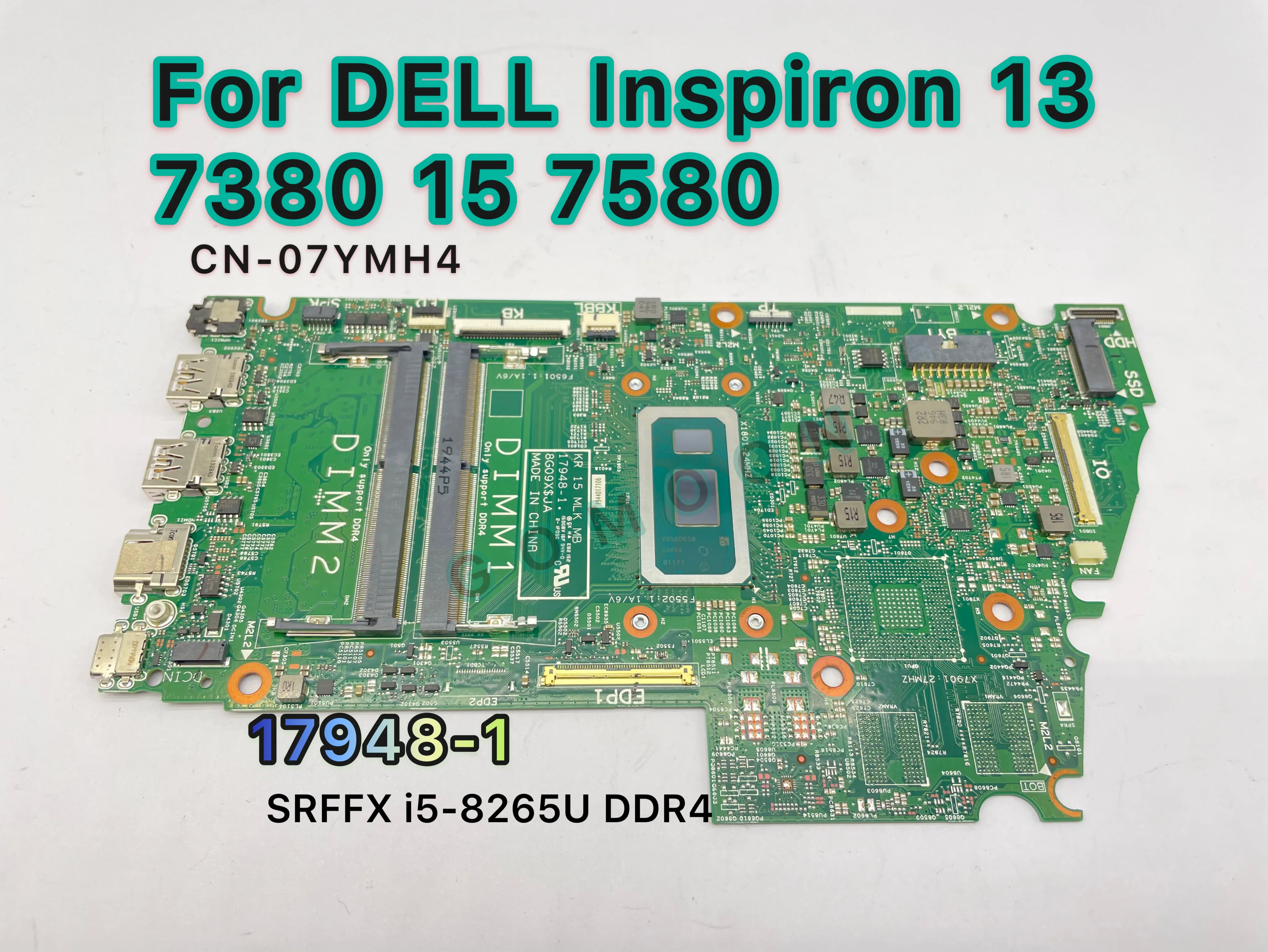 CN-07YMH4-For-Dell-Inspiron-13-7380-15-7580-Laptop-MB-Motherboard-17948 ...