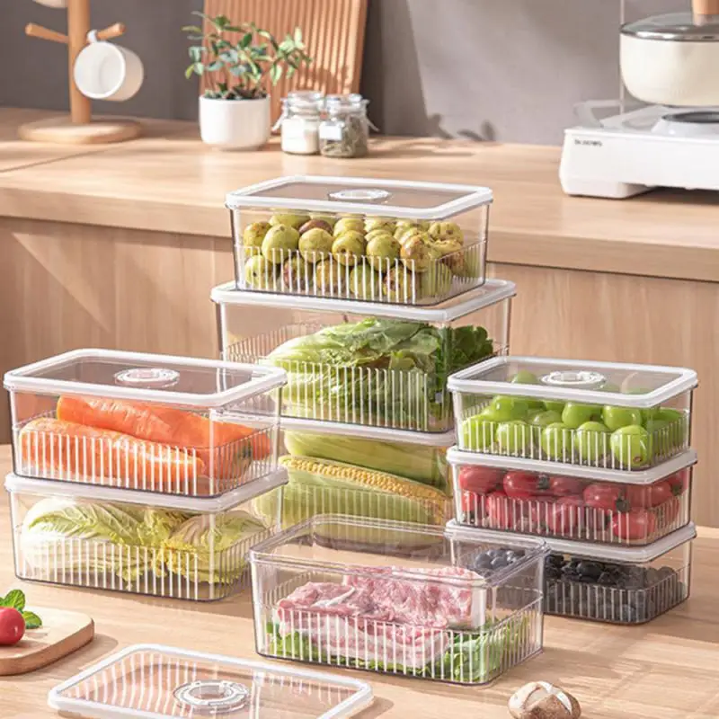 Kitchen-Food-Storage-Box-Vegetable-Storage-Container-Transparent-Drawer ...