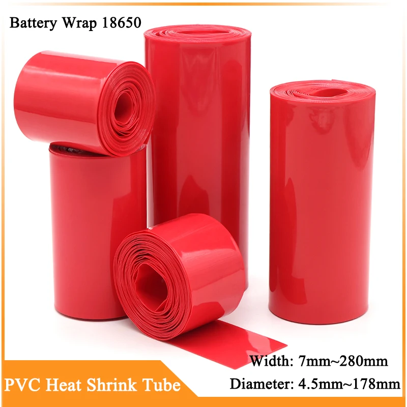 2-5-10-20M-18650-Lipo-Battery-PVC-Heat-Shrink-Tube-Pack-Width-7mm-280mm ...