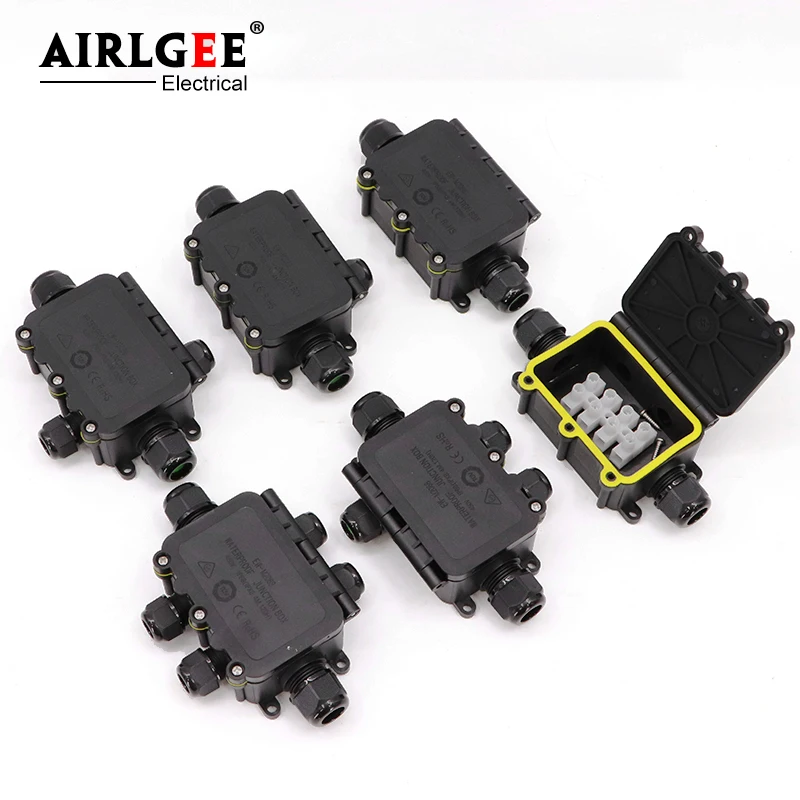 Outdoor Plastic IP68 Waterproof Cable Junction Box Connector Electrical ...