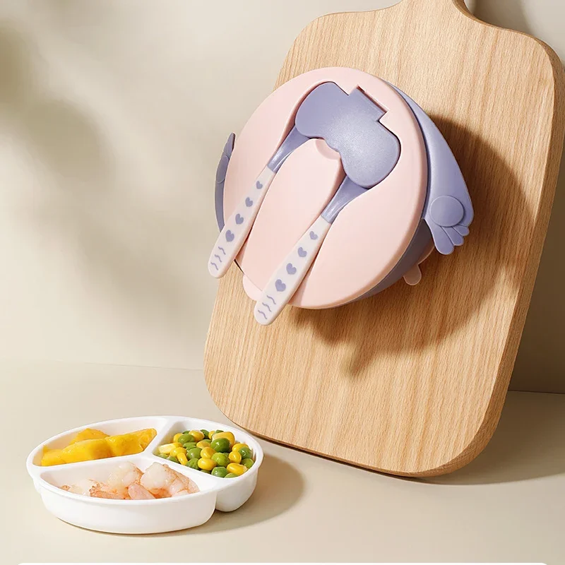 Baby-Feeding-Bowl-Set-Sucker-Baby-Food-Feeding-Tableware-Plate-Suction ...