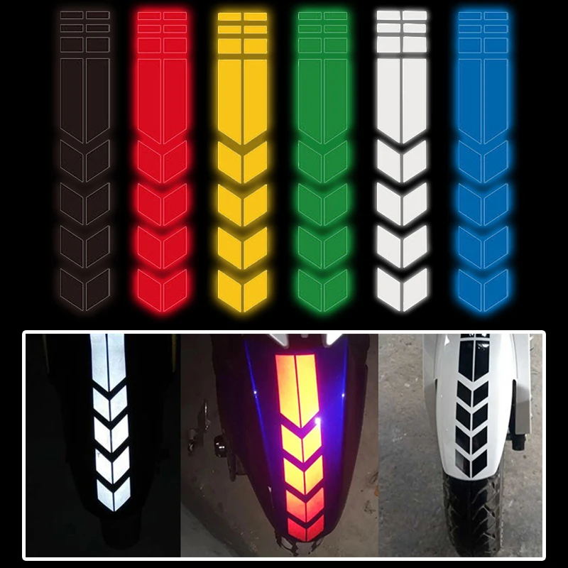 Universal-Motorcycle-Arrow-Stripe-Sticker-Fender-Paste-Reflective ...