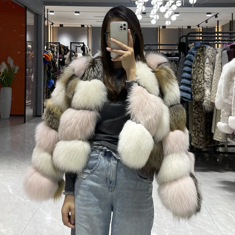 Women Winter Coats Warm Fox Fur Coats Real Natural Fox Fur Coat Fur ...