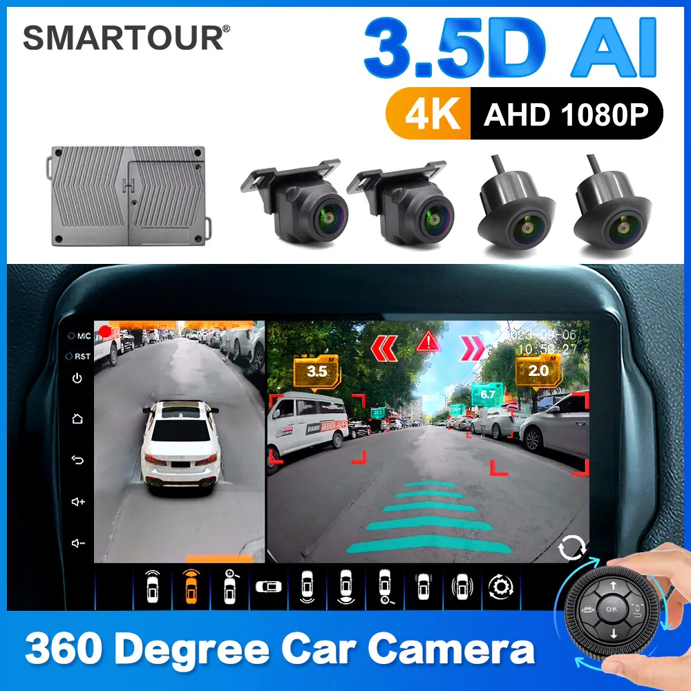 SMARTOUR-AI-360-Car-Camera-Panoramic-Surround-View-4K-1080P-AHD-View ...