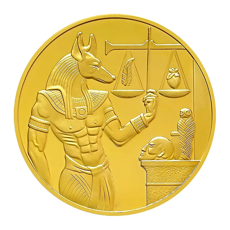 Gold-Plated-Egypt-Death-Protector-Anubis-Coin-Copy-Coins-Egyptian-God ...