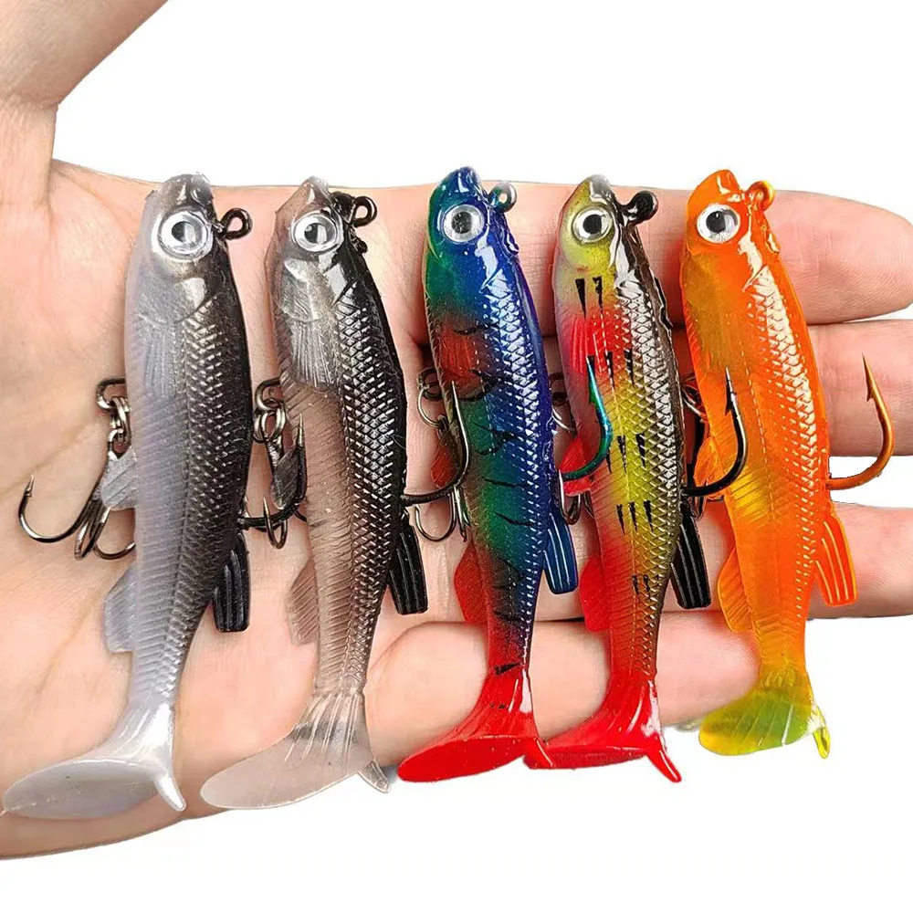 Soft Bait Fishing Lures 80mm/14g 90mm/9.5g Artificial Sinking Swimbait ...