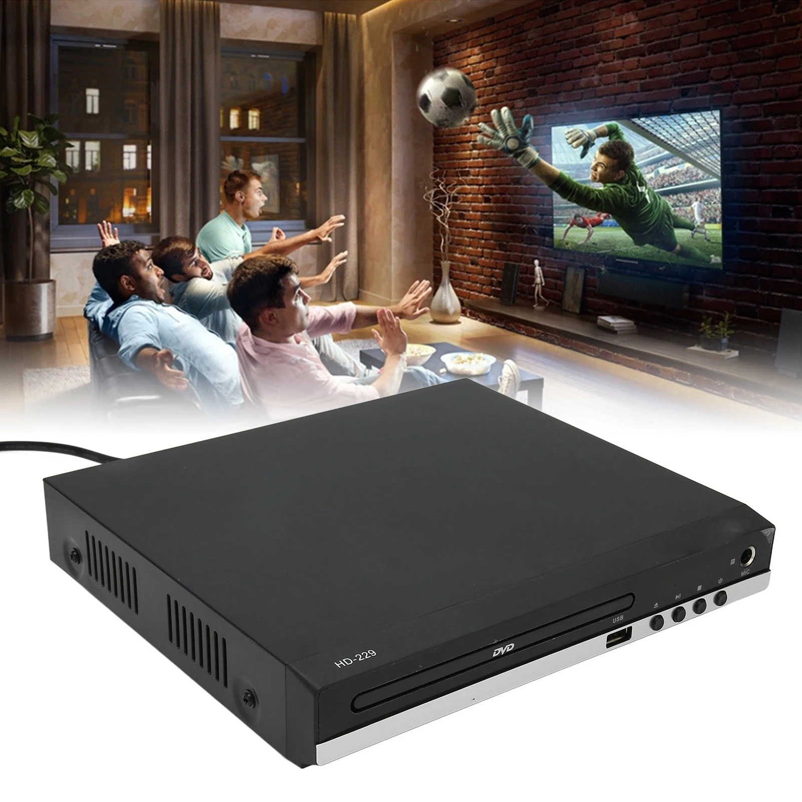 Compact-DVD-Player-Mini-DVD-Player-1080P-Support-AV-Output-Remote ...