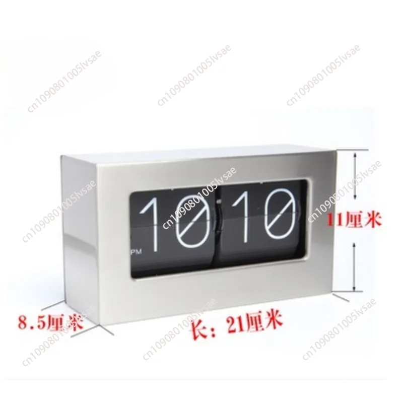 Automatic Page Turning Flip Clock Retro Simple Nordic Table Wall Clock ...