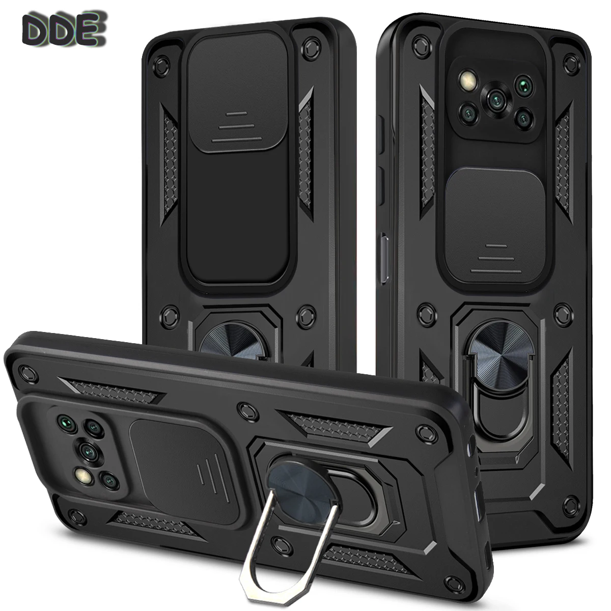 Shockproof Armor For Xiaomi POCO X3 X4 Pro NFC Case Slide Camera Back ...