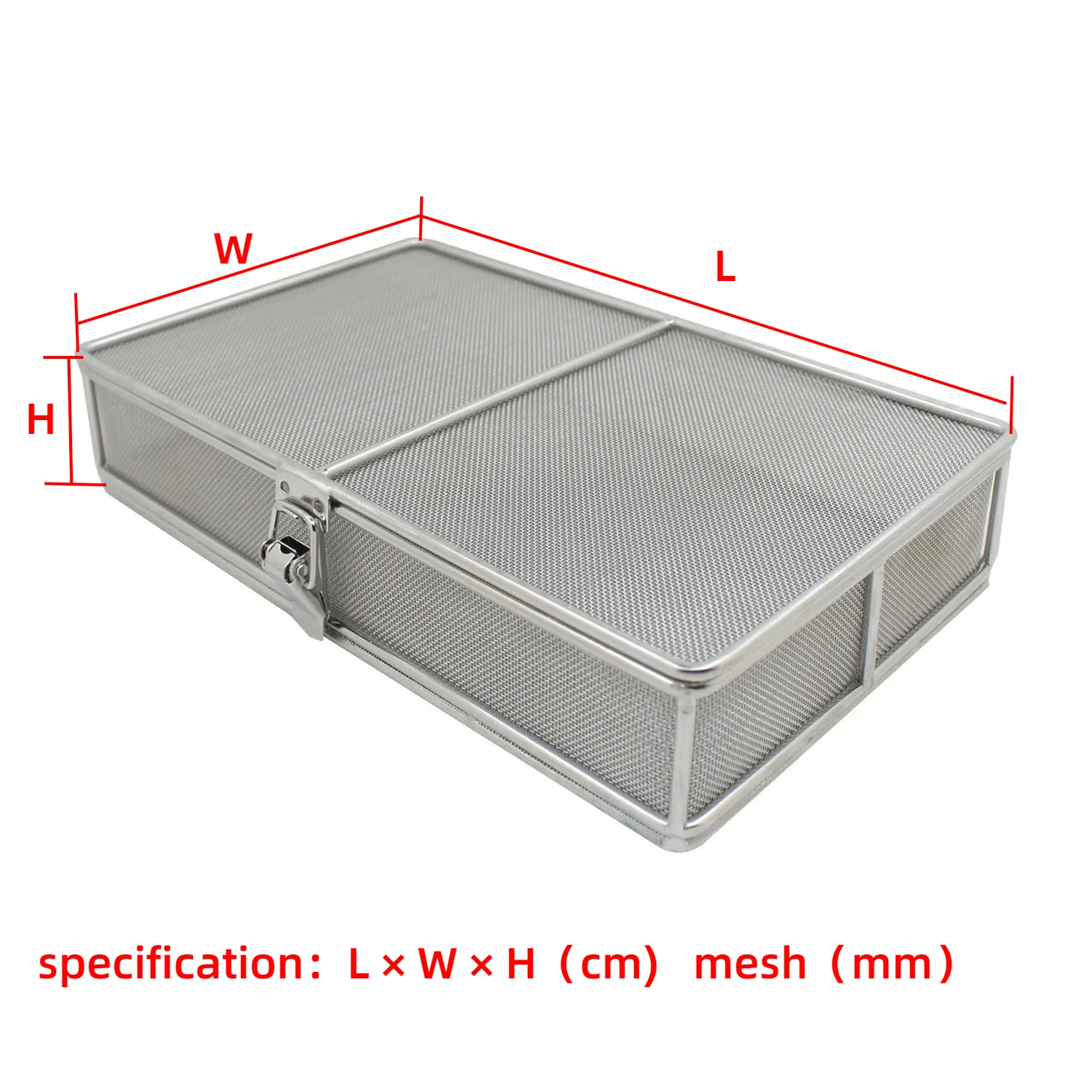 Stainless Steel Mesh Basket with Lock and Lid Storage Basket Ultrasonic ...