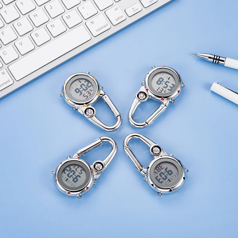 Round-Screen-Outdoor-Carabiner-Watch-With-Compass-Sports-Women-s-Watch ...
