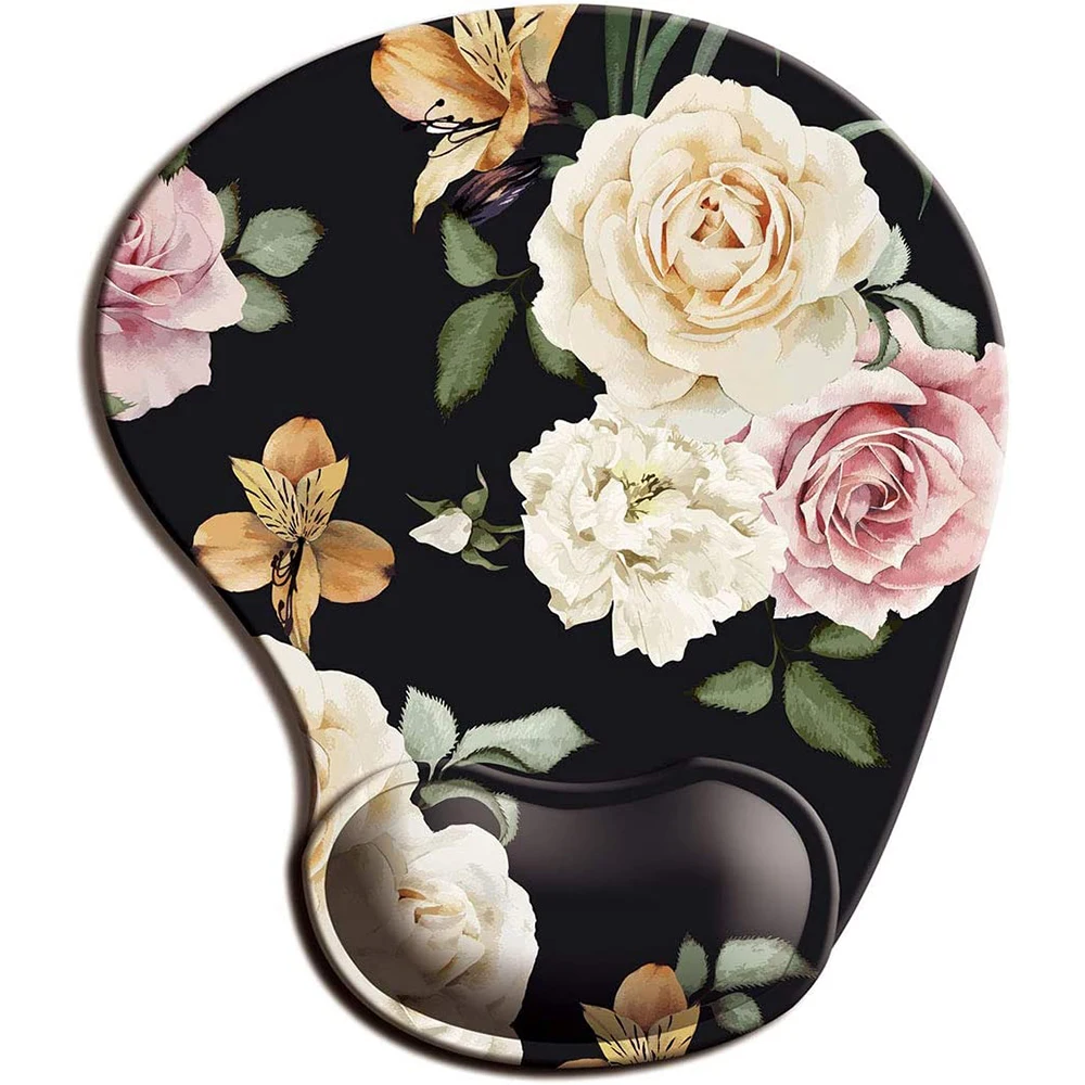 Ergon-mico-flores-mouse-pad-com-suporte-de-pulso-bonito-mouse-pads-base ...