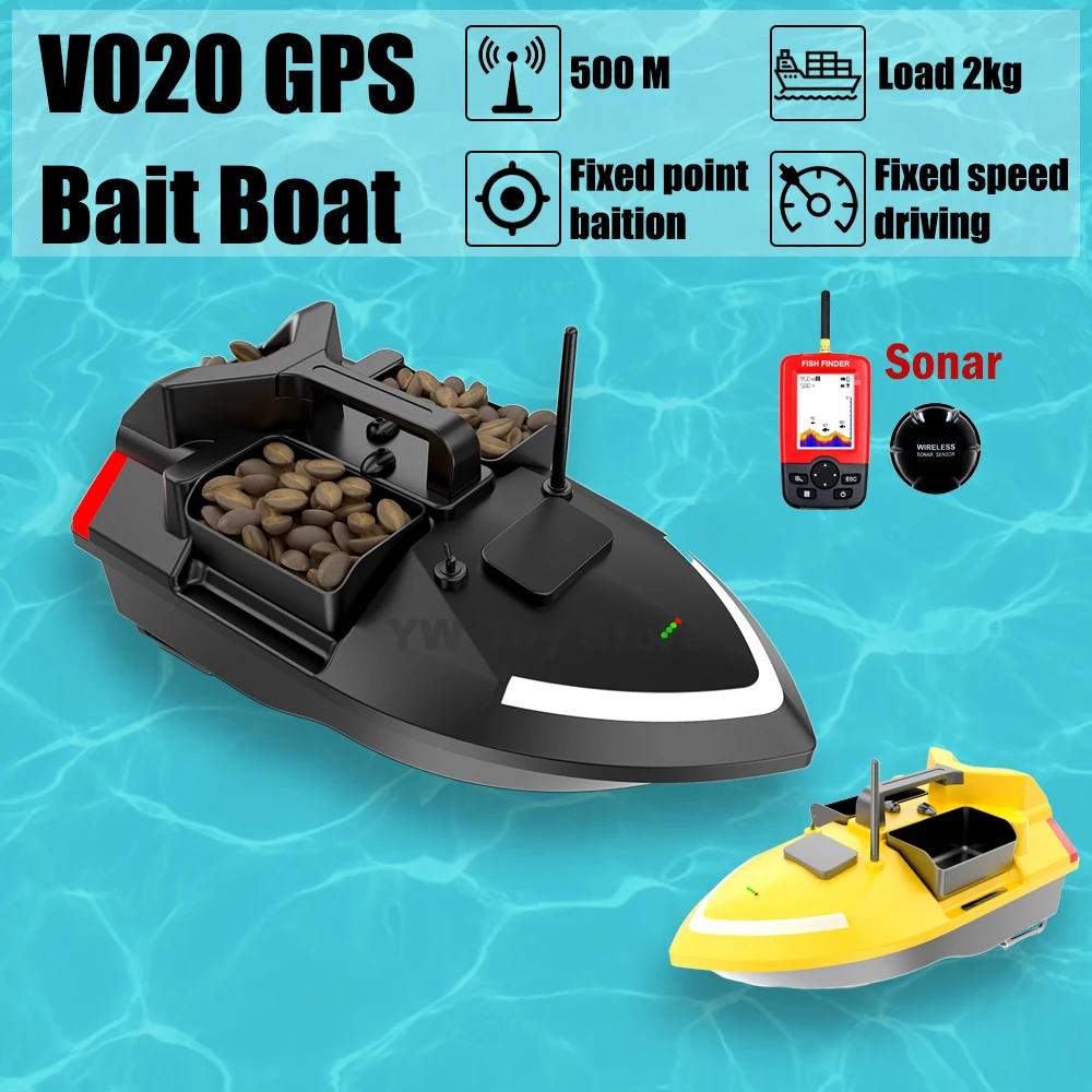 Fishing-Tool-Smart-40-Points-Yellow-V020-Sonar-GPS-Auto-Return-RC-Bait ...