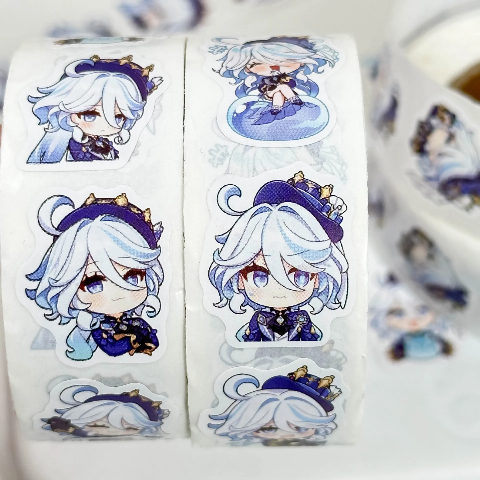500Pcs-Roll-Game-Genshin-Impact-Stickers-Focalors-Furina-Stickers-For ...