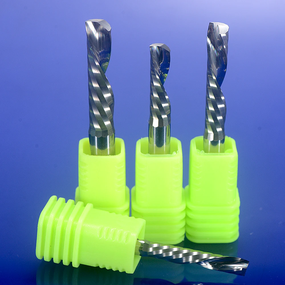 10Pcs 3.175mm 4mm 5mm 6mm AAA Left Spiral milling cutter down cut one ...