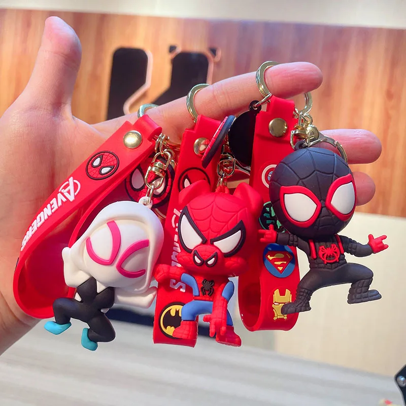 Disney-Marvel-Cartoon-Spider-Man-Pendant-Keychain-Key-Ring-Anime-Action ...