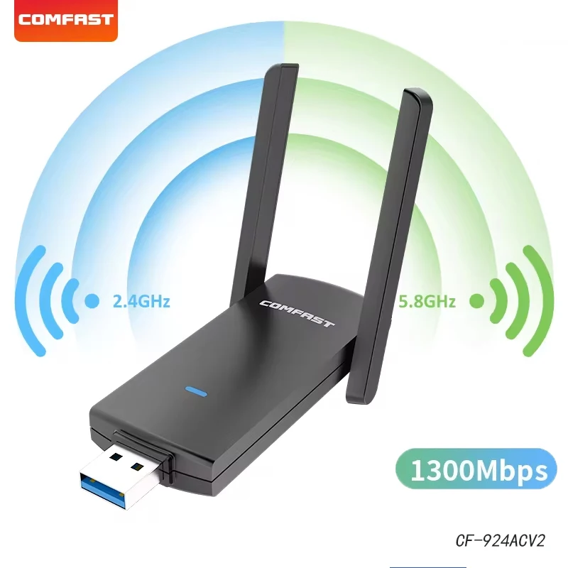 COMFAST-USB-Wifi-Adapter-1300Mbps-2-4G-5-8G-Wi-Fi-Dongle-Receiver ...