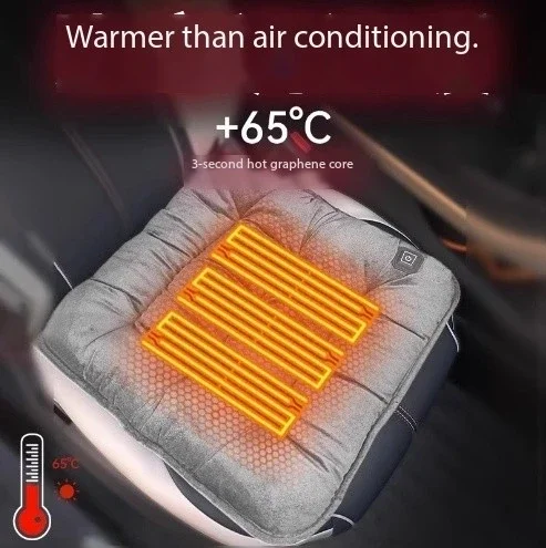 Graphene-Car-Heating-Seat-Cushion-Winter-Plush-Seat-Cushion-12V-Car ...