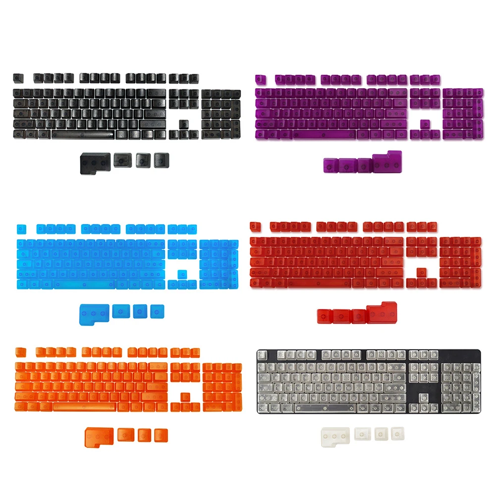 104-Keys-Transparent-ABS-Keycaps-Mechanical-Keyboard-OEM-Profile-Non ...