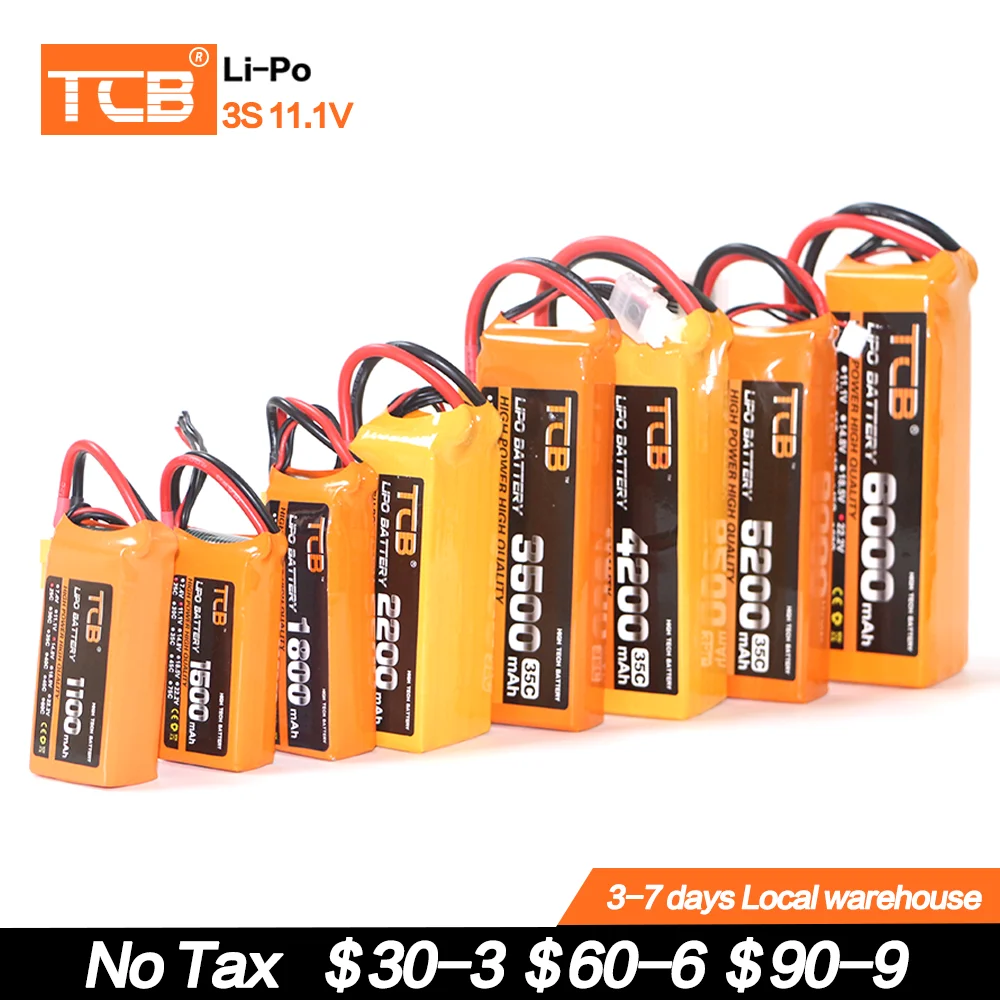 TCB-RC-LiPo-Battery-3S-11-1V-1300-1500-1800-2200-2600-3000-3500-4200 ...
