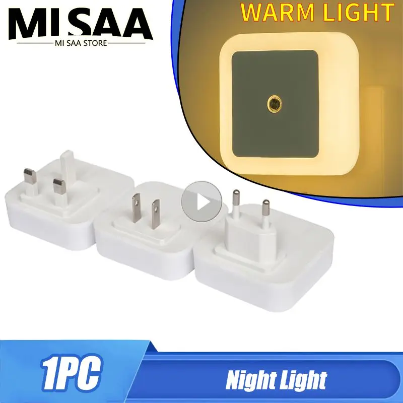 LED-Night-Light-EU-US-UK-Plug-In-Smart-Motion-Sensor-Light-Wall-Lamp ...
