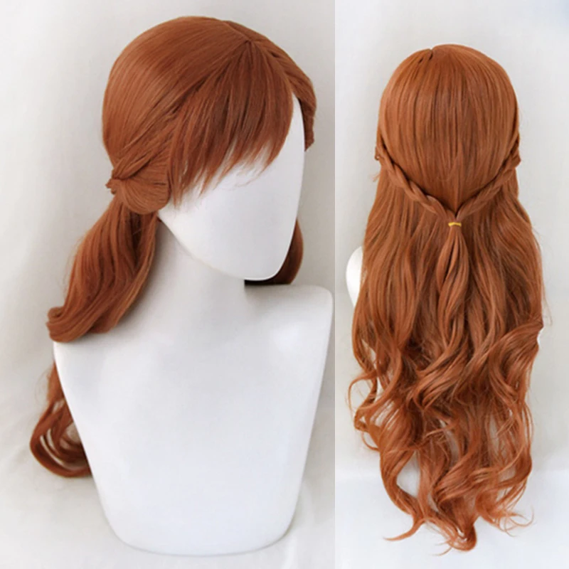 Anna-Peluca-de-princesa-trenzada-para-Cosplay-pelo-sint-tico-largo ...