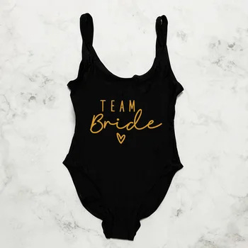 S-3XL Team Bride One-Piece Swimsuit Women Swimwear Bachelorette Party ...