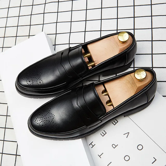 Men Dress Shoes Inner High Loafers Men Shoes Casual Shoe Man Fit ...