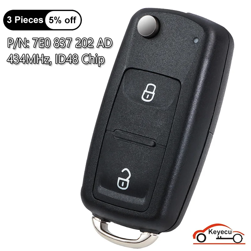 KEYECU-1-3PCS-Remote-Key-for-7E0837202AD-5FA010185-02-for-AMAROK ...
