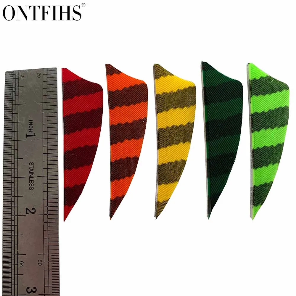 50 Pcs Right/Left Wing 2 Inch Fletchings Shield Cut Archery Fletches ...