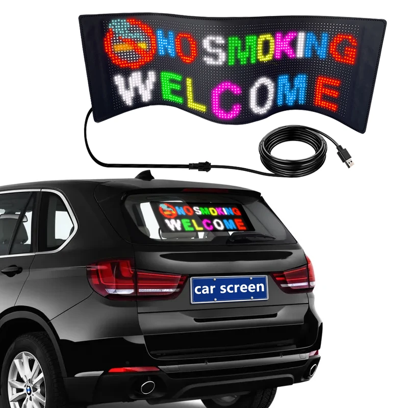 Advertising Display Screen Car | Car Window Led Message Board - Led ...